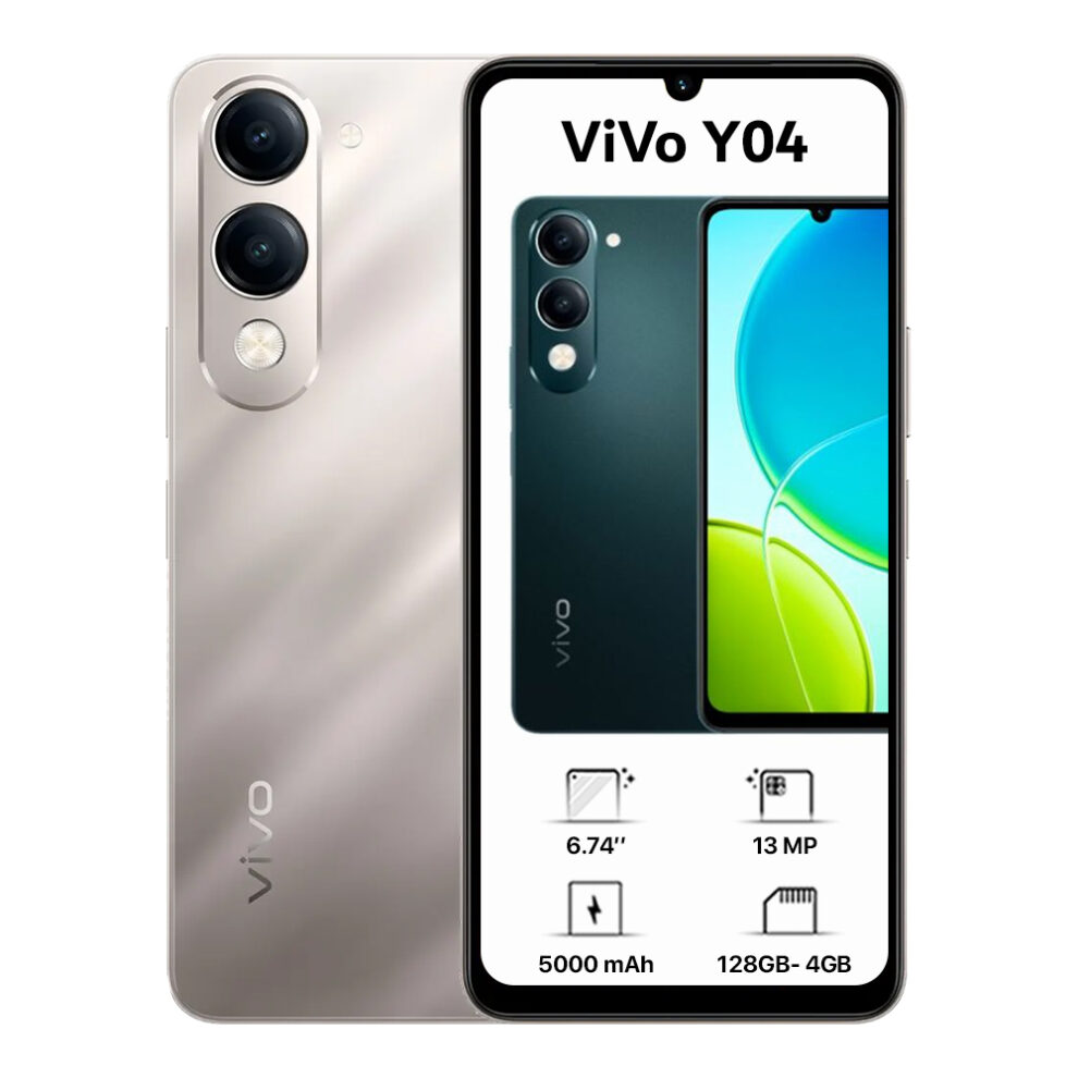 Vivo Y04 Dual Sim – 128GB, 4GB Ram, 4G - دبي فون