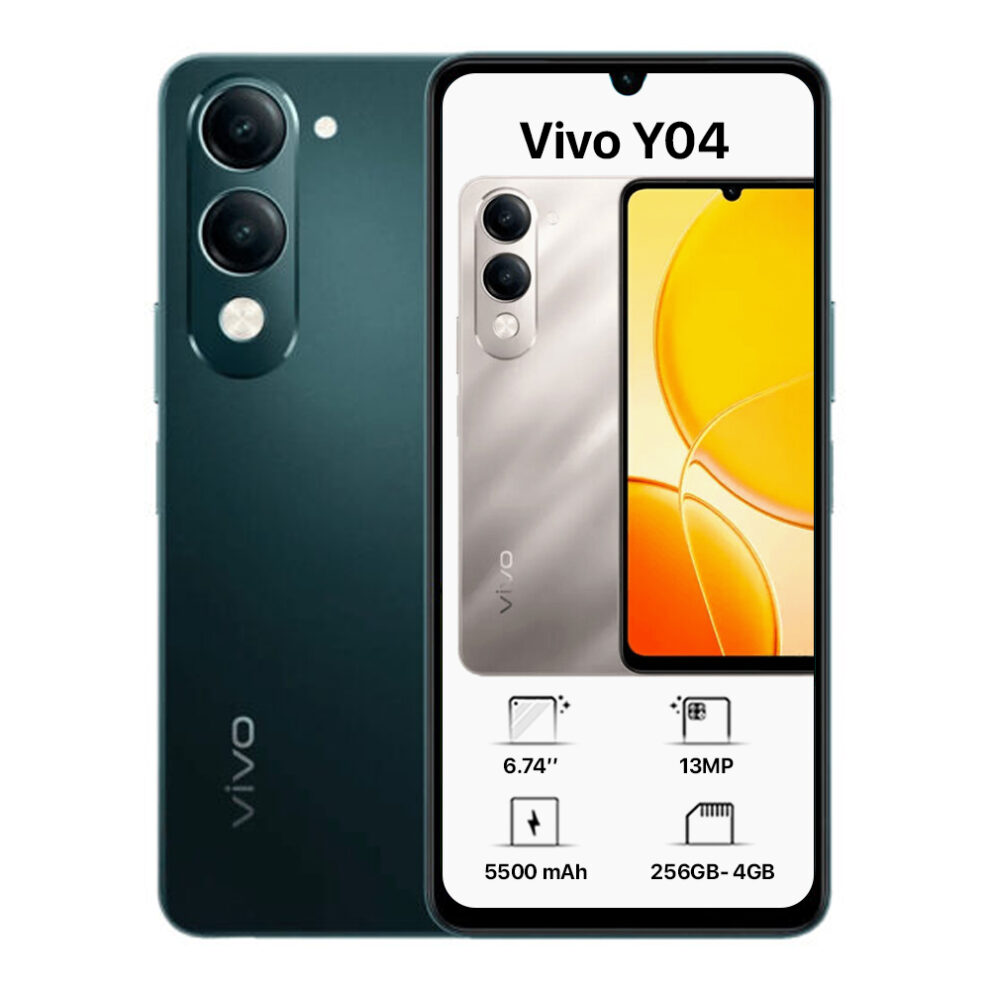 Vivo Y04 Dual Sim – 256GB, 4GB Ram, 4G - دبي فون